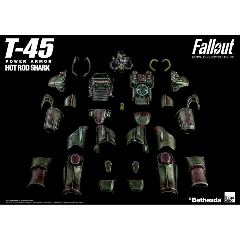 Fallout T-45 Hot Rod Shark 1/6 Scale Armor Pack | akčná figúrka | ThreeZero
